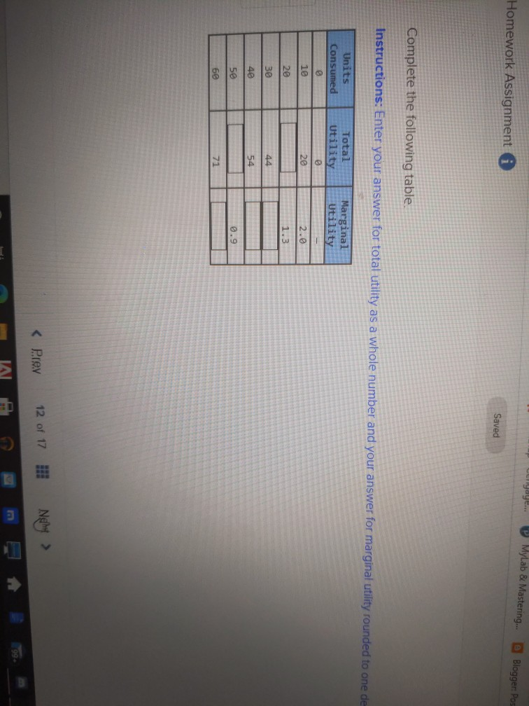 Solved Caryaye... Mylab & Mastering. Homework Assignment | Chegg.com