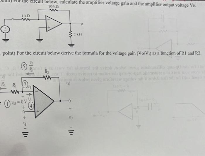 Solved point) For the circuit below derive the formula for | Chegg.com