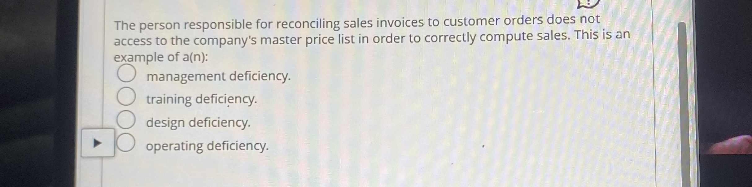 Solved The person responsible for reconciling sales invoices | Chegg.com