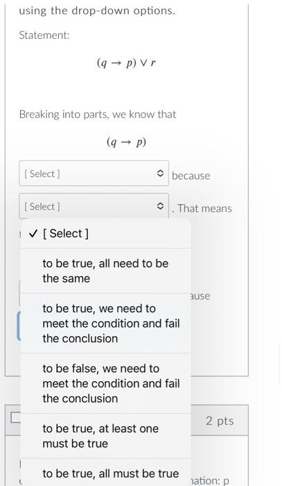 Solved Determine the truth value of the expression using the | Chegg.com