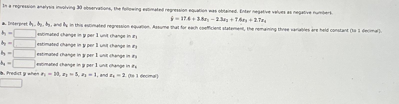 Solved In a regression analysis involving 30 observations, | Chegg.com Solved In a regression analysis involving 30 observations, | Chegg.com