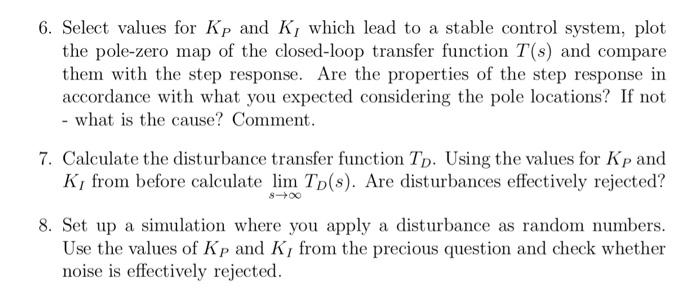 Solved Problem 1: Stability Consider the following control | Chegg.com