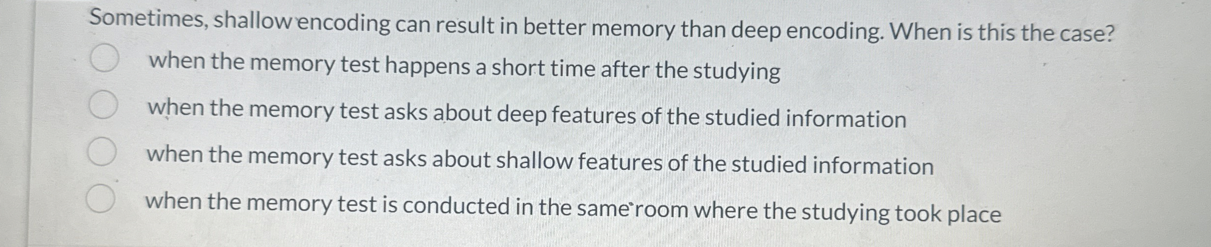 Solved Sometimes, shallowencoding can result in better | Chegg.com