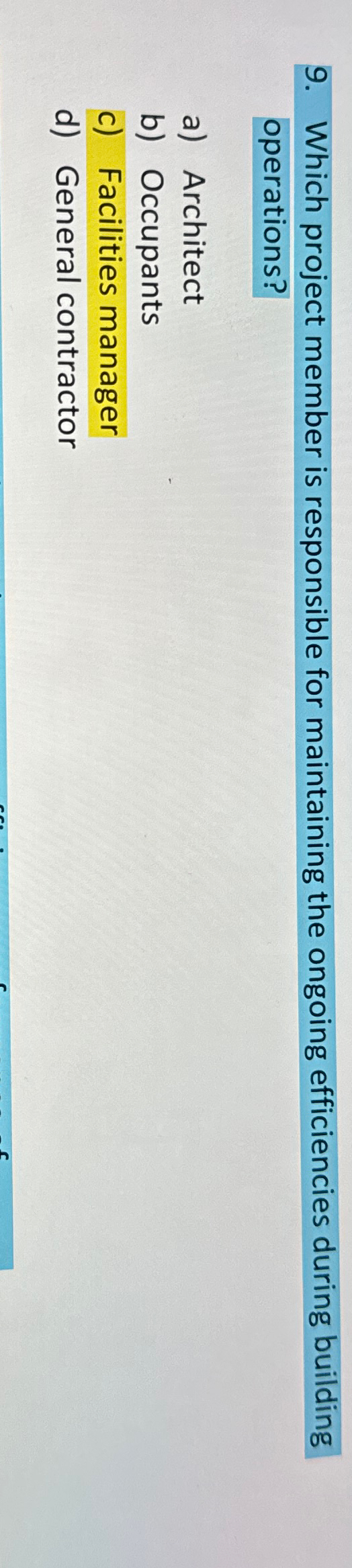 Solved Which project member is responsible for maintaining | Chegg.com