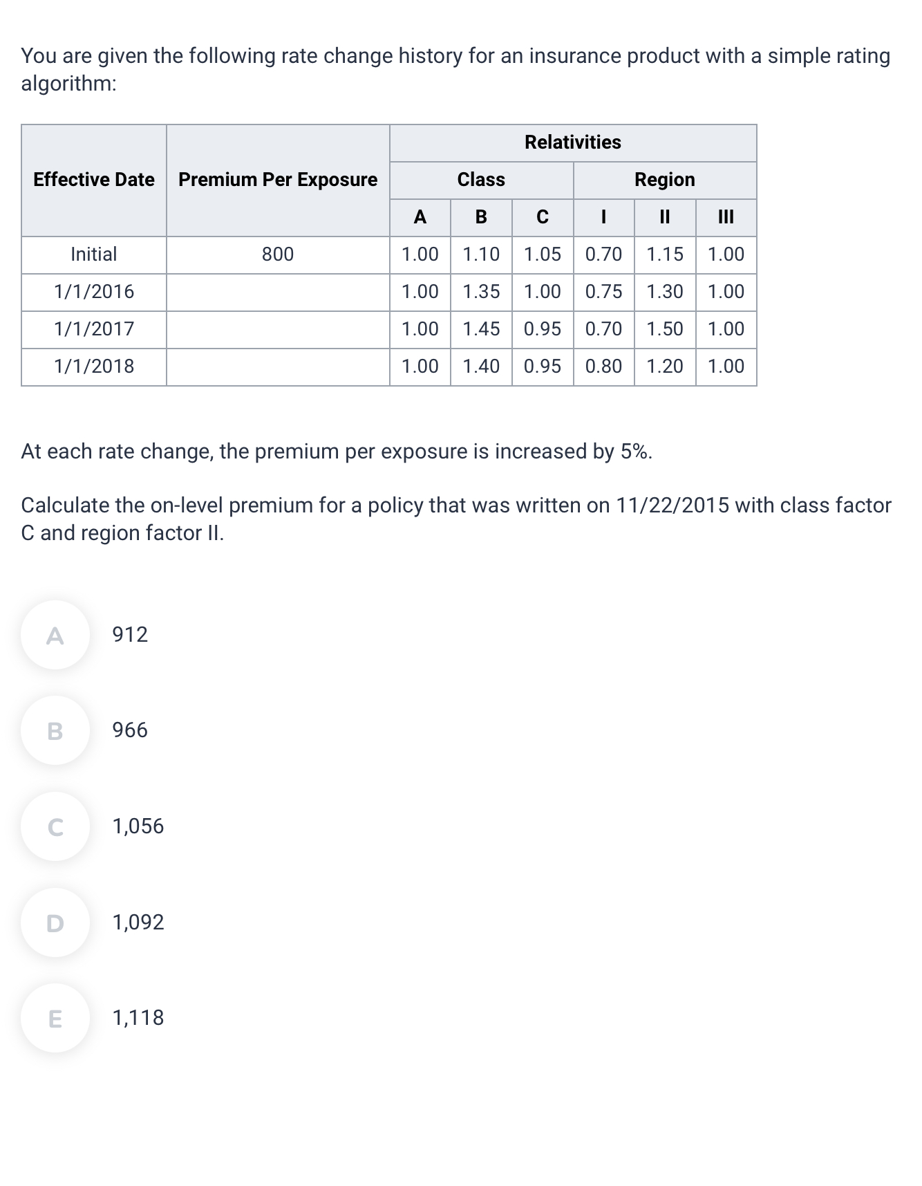 Solved You are given the following rate change history for | Chegg.com