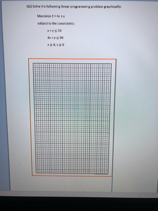 Solved 01) Solve the following linear programming problem | Chegg.com