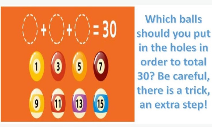 Solved + + = 30 Which balls should you put in the holes in | Chegg.com