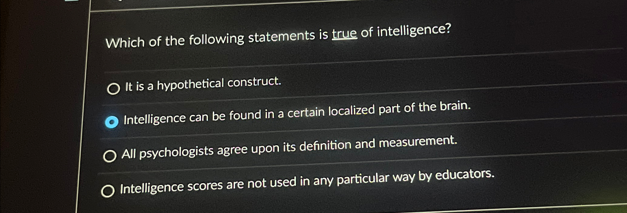 Solved Which of the following statements is true of | Chegg.com