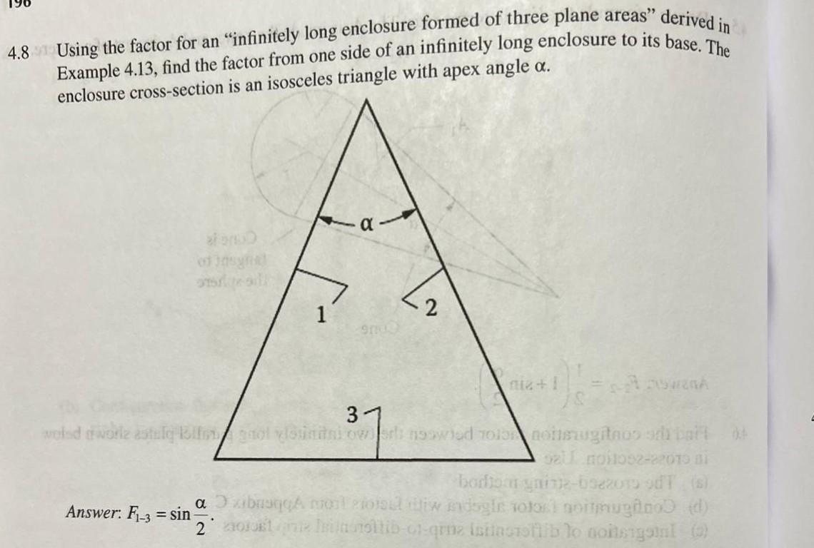 Solved 8 Using the factor for an "infinitely long enclosure | Chegg.com
