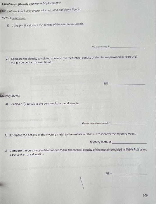 Solved LAB 7: DENSITY AND BUOYANCY Introduction Archimedes | Chegg.com