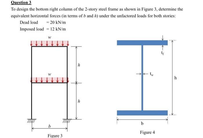 Solved To design the bottom right column of the 2-story | Chegg.com