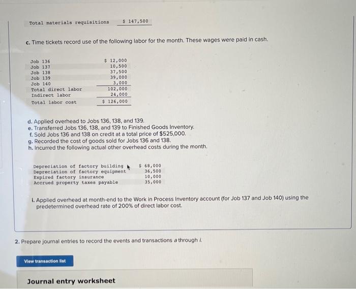 Solved Required information [The following information | Chegg.com