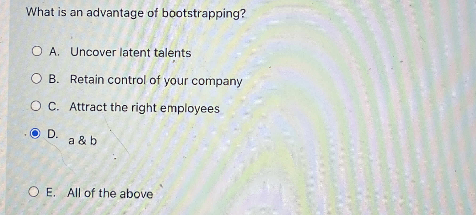 Solved What is an advantage of bootstrapping?A. ﻿Uncover | Chegg.com