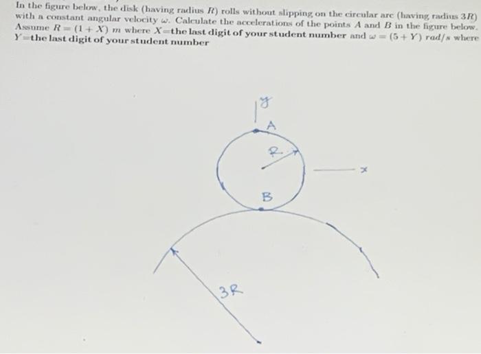 Solved In the figure below, the disk (having radius R) rolls | Chegg.com