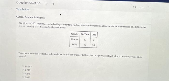 Solved You observe 100 randomly selected college students to | Chegg.com