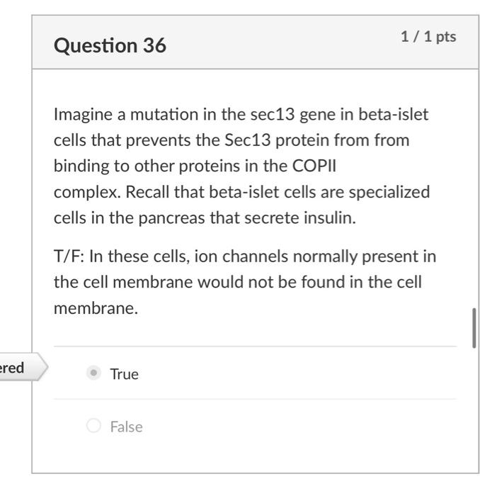 Solved Sec13 is one part of a protein complex called COPII. | Chegg.com
