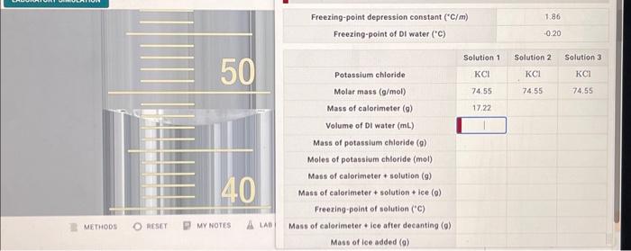 Freering-point depression constant (∘C/m) 1.86 | Chegg.com
