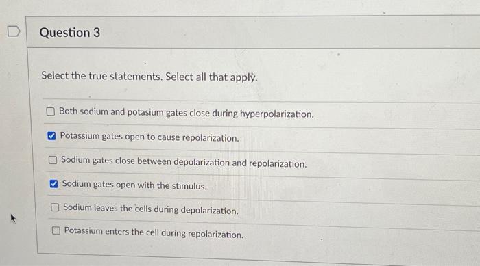 Solved Select the true statements. Select all that apply. | Chegg.com