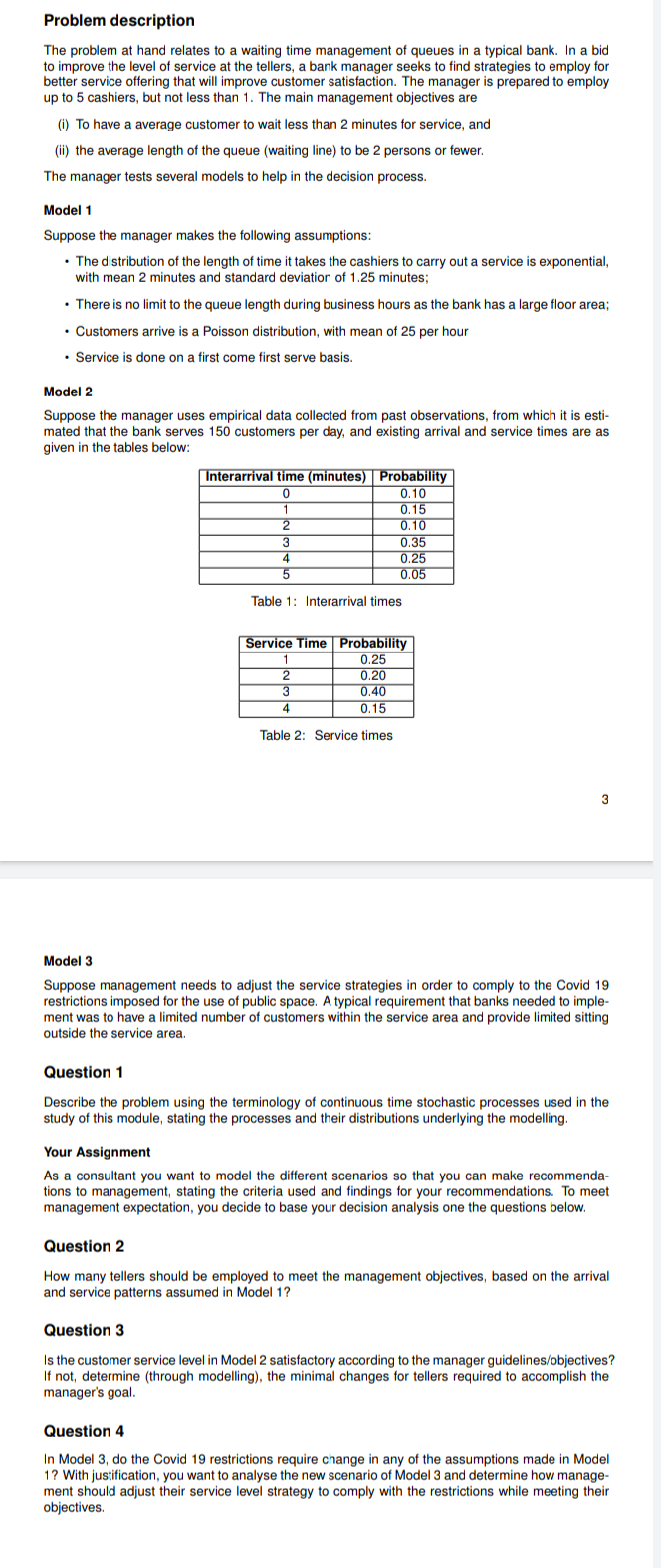 Solved Problem description The problem at hand relates to a | Chegg.com
