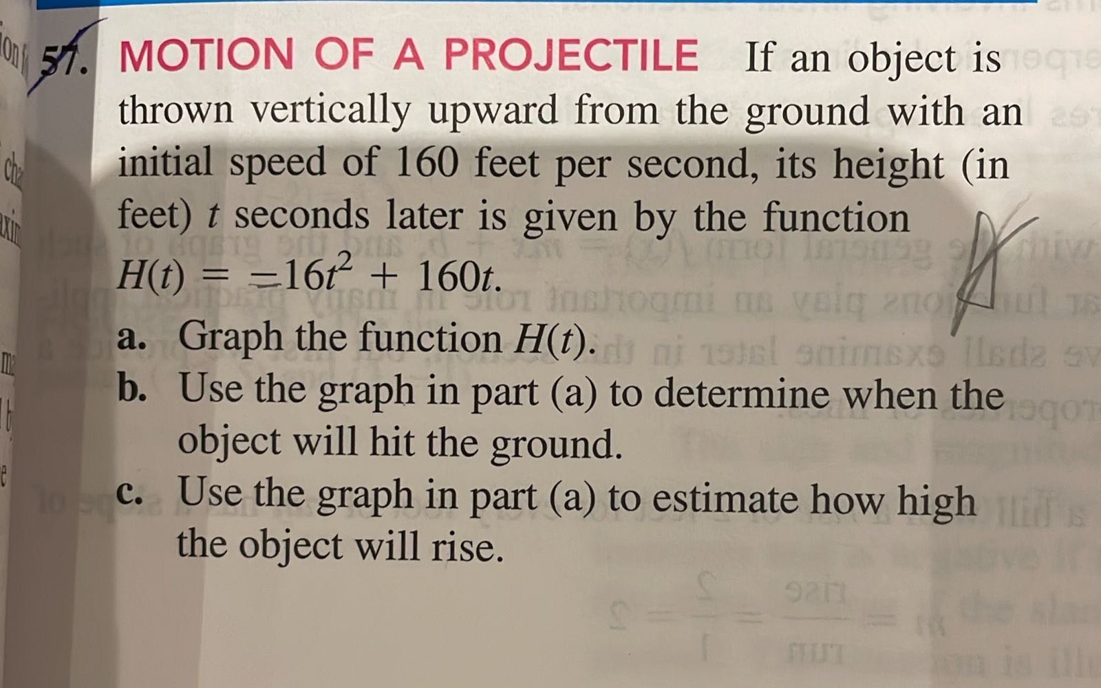 Solved MOTION OF A PROJECTILE If an object is thrown | Chegg.com