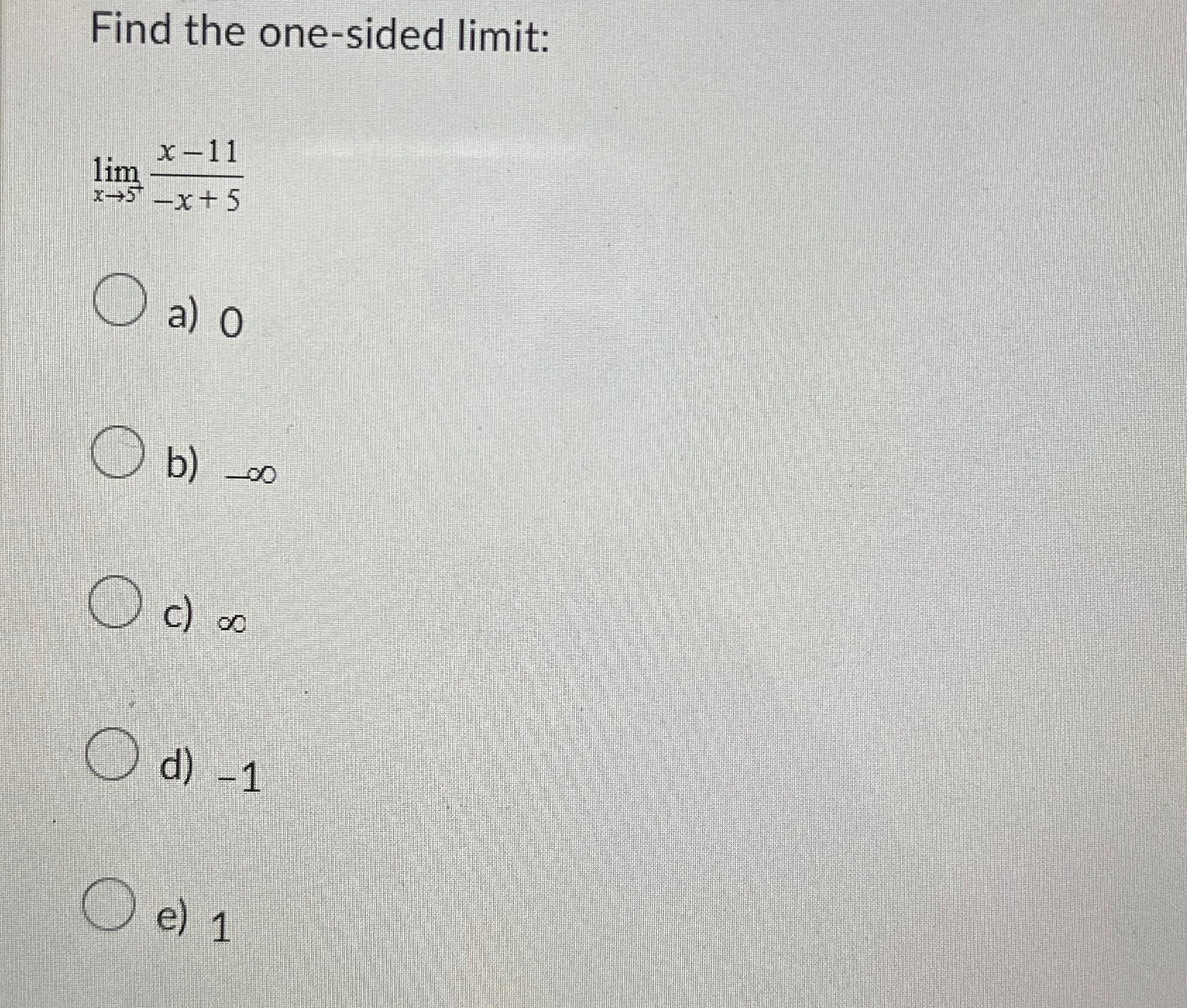 Solved Find the one-sided | Chegg.com