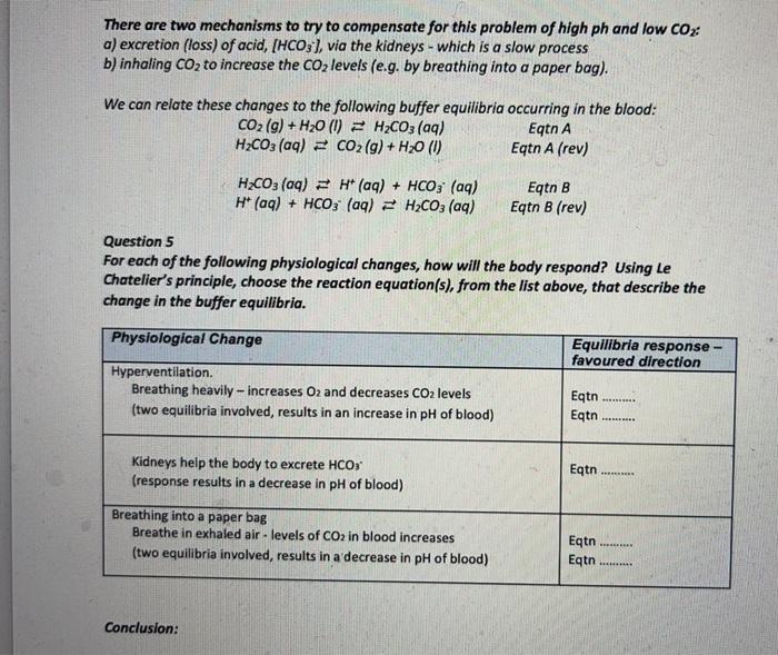 Solved There are two mechanisms to try to compensate for | Chegg.com