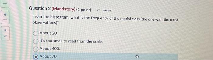 Solved 1 1 0 Question 2 Mandatory 1 Point Saved