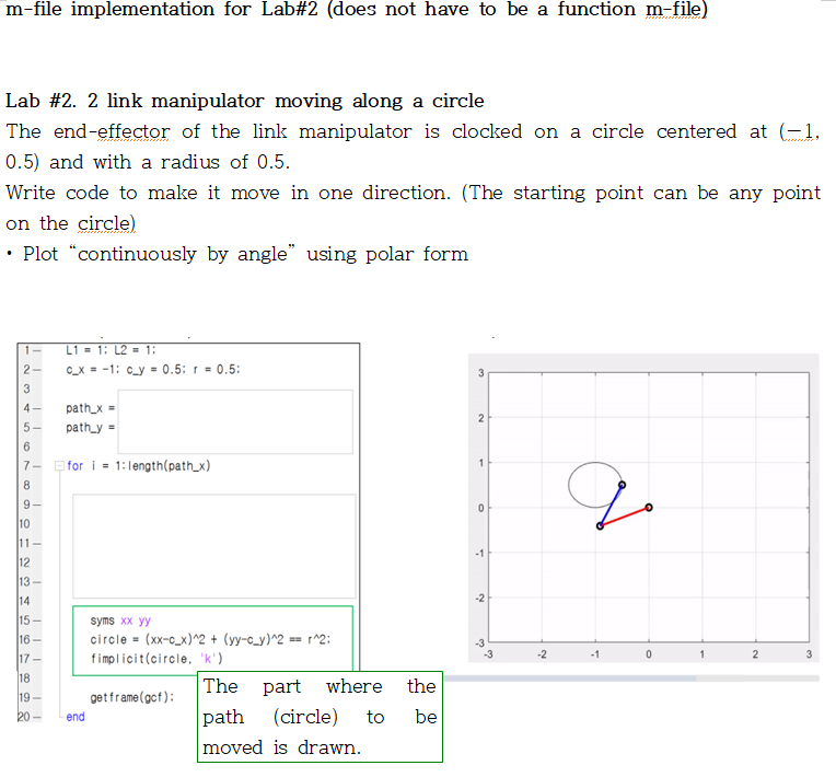 Solved m-file implementation for Lab#2 (does not have to be | Chegg.com