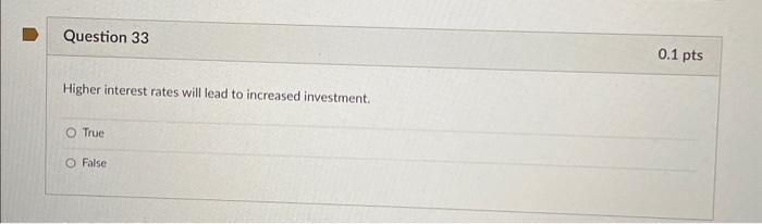 Solved An Increase In The Cost Of Capital Goods Will