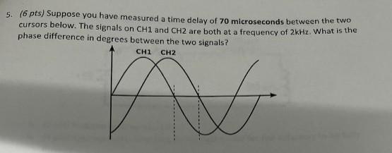 Solved 5. ( 6 pts) Suppose you have measured a time delay of | Chegg.com