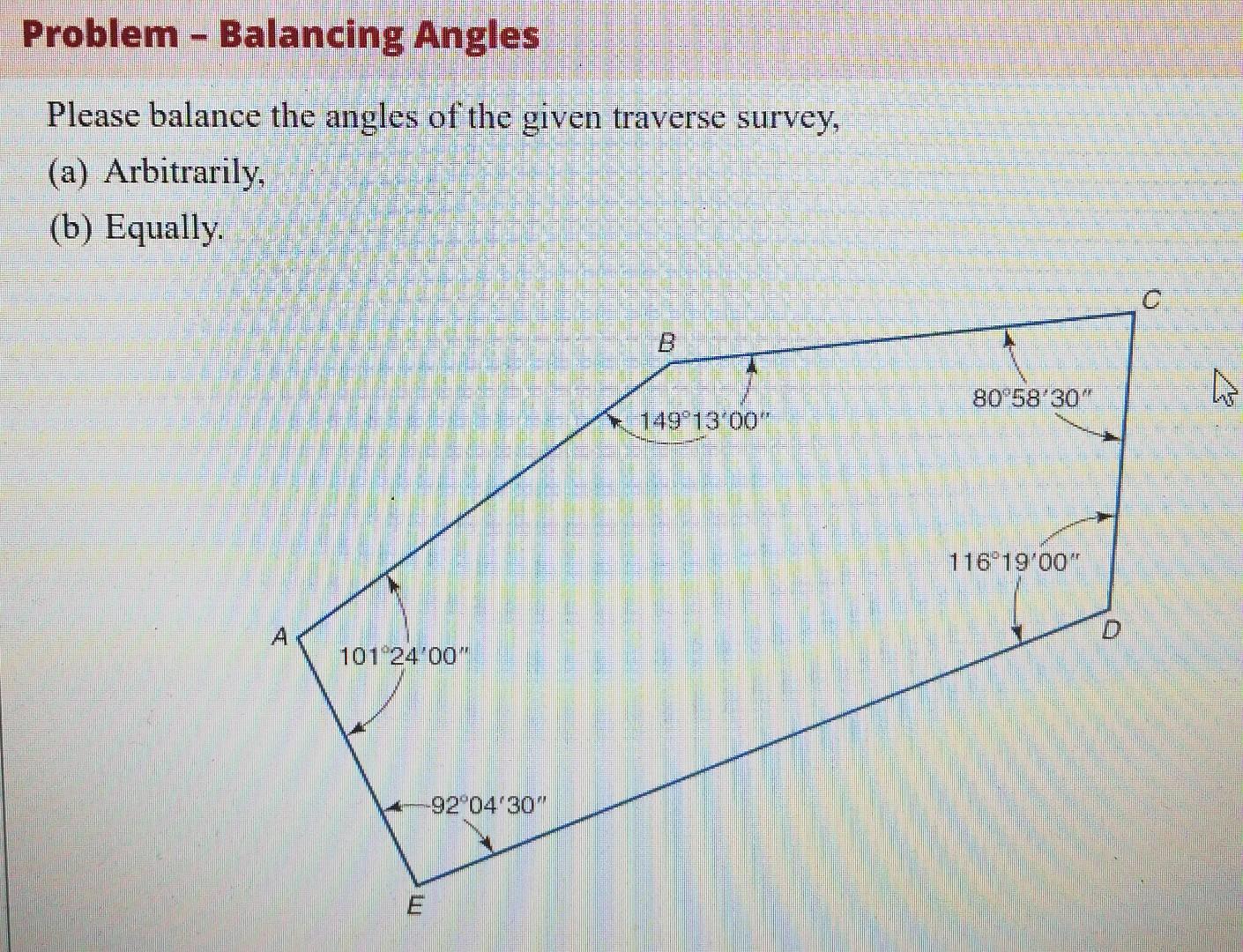 [Solved]: Problem - Balancing Angles Please balanc