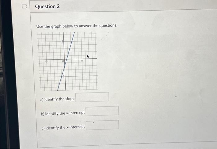 Solved Use the graph below to answer the questions. a) | Chegg.com