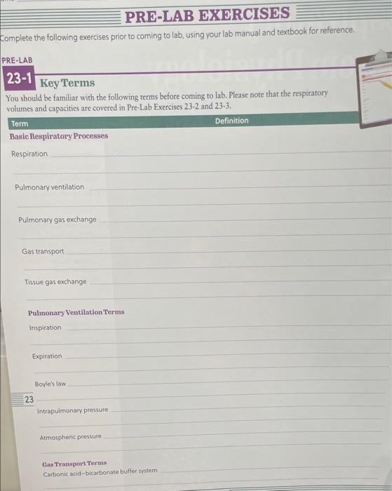 Solved Complete the following exercises prior to coming to | Chegg.com