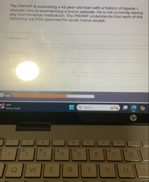 Solved The PMHNP is evaluating a 42-year-old man with a | Chegg.com