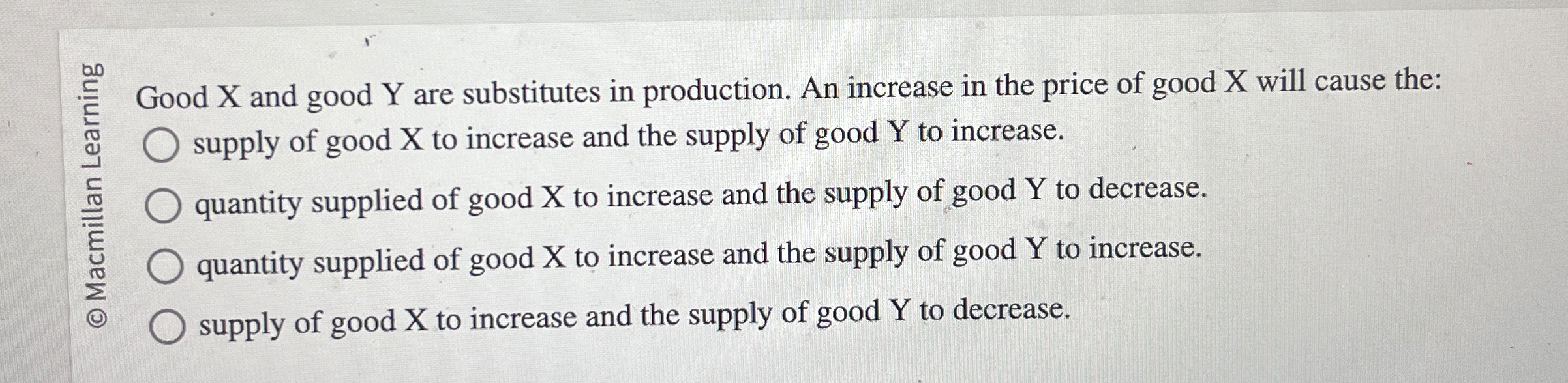 Solved Good x ﻿and good Y ﻿are substitutes in production. An | Chegg.com