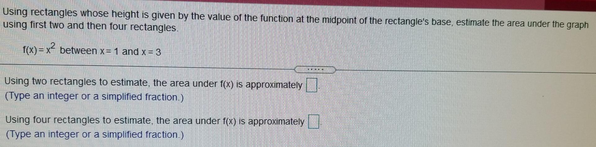 Solved Using rectangles whose height is given by the value | Chegg.com