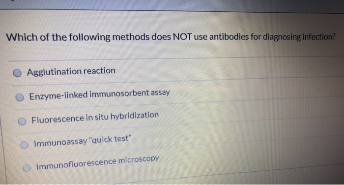 Solved Which of the following methods does NOT use | Chegg.com