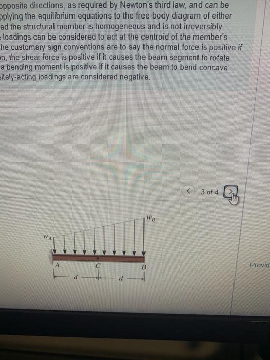 Solved Part A - Internal Loading Due to a variable, | Chegg.com