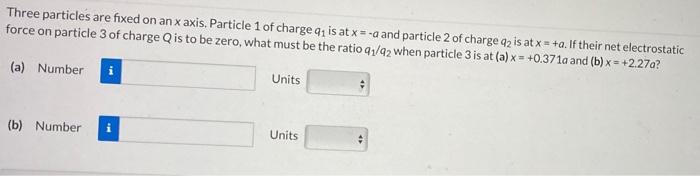 Solved Three particles are fixed on an x axis. Particle 1 of | Chegg.com