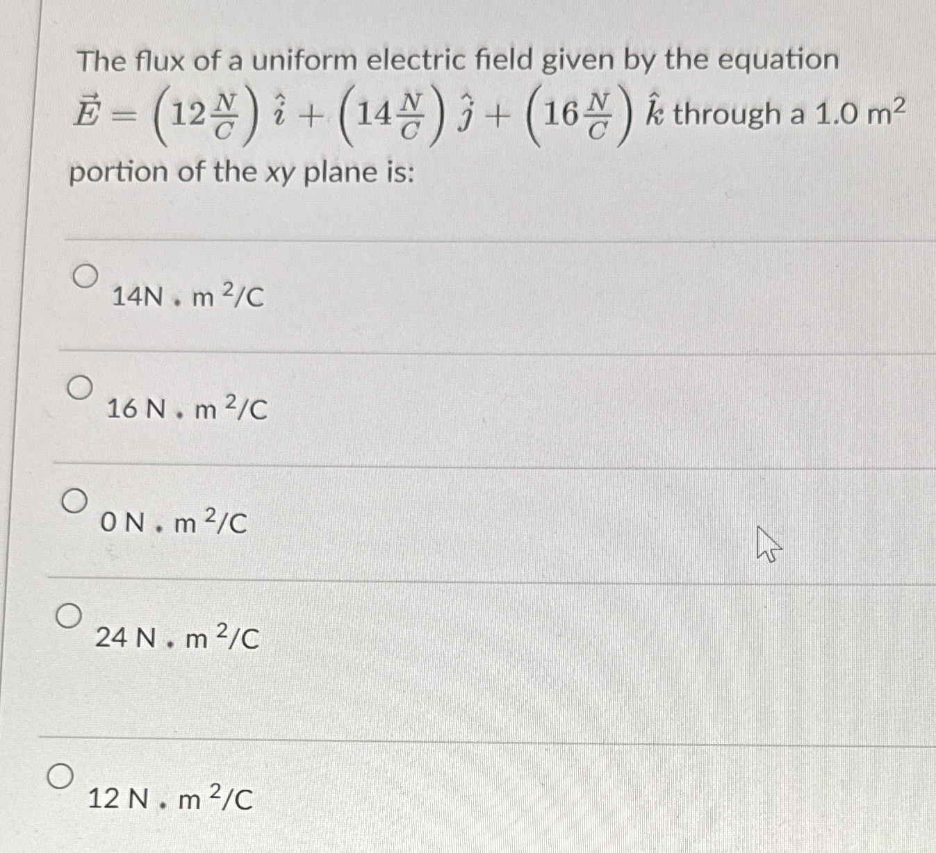Solved The flux of a uniform electric field given by the | Chegg.com
