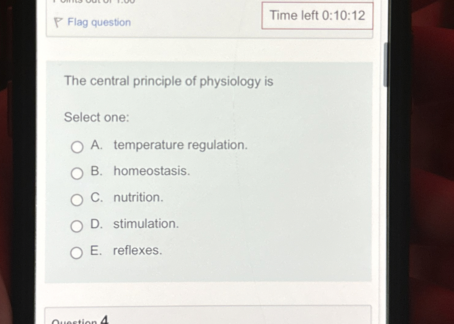 Solved Flag questionTime left 0:10:12The central principle | Chegg.com