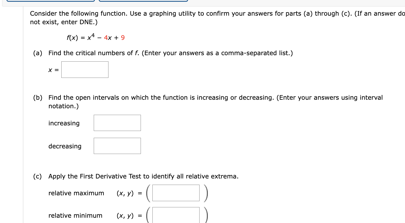 Solved Consider the following function. Use a graphing | Chegg.com