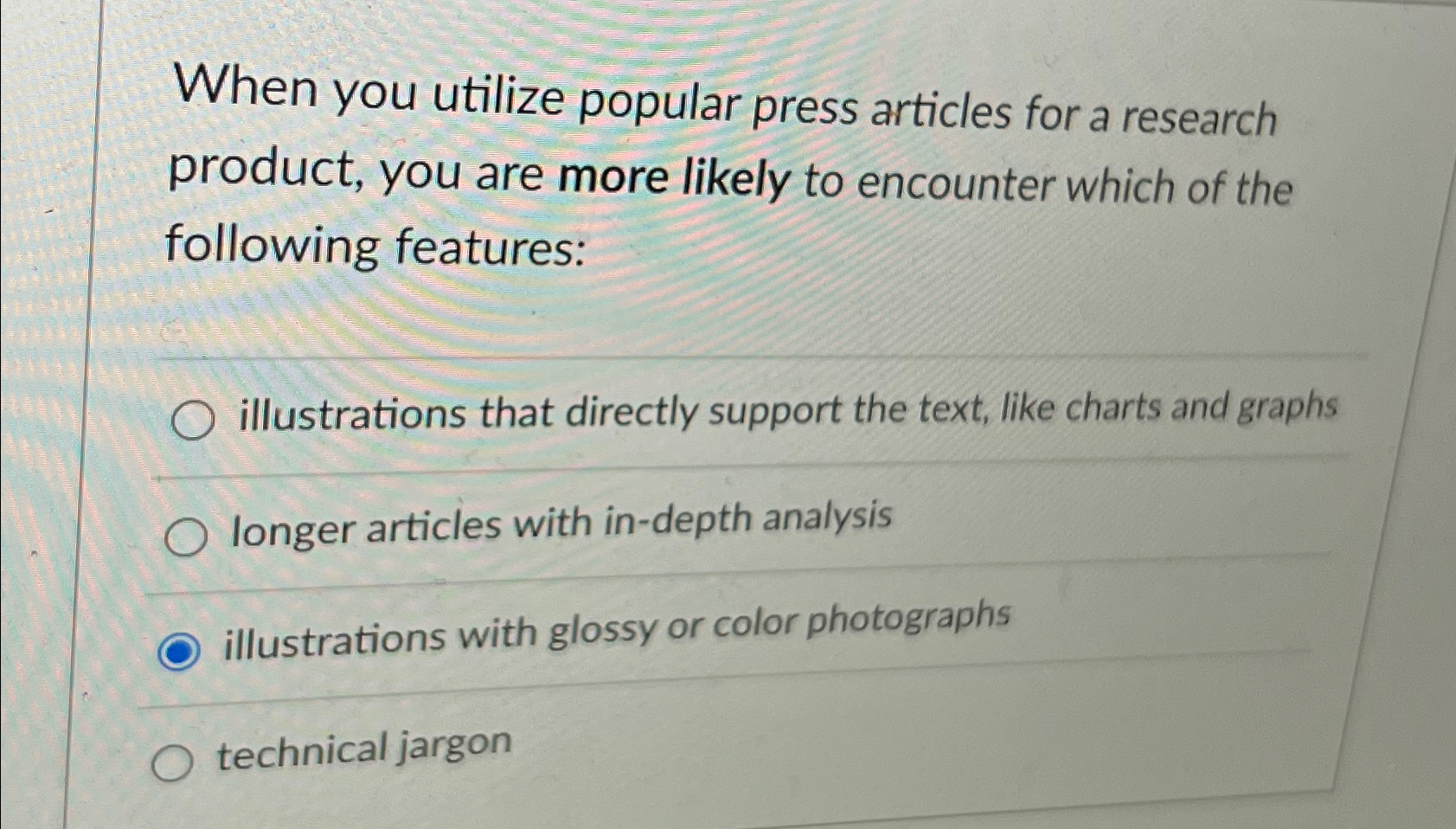 Solved When you utilize popular press articles for a | Chegg.com