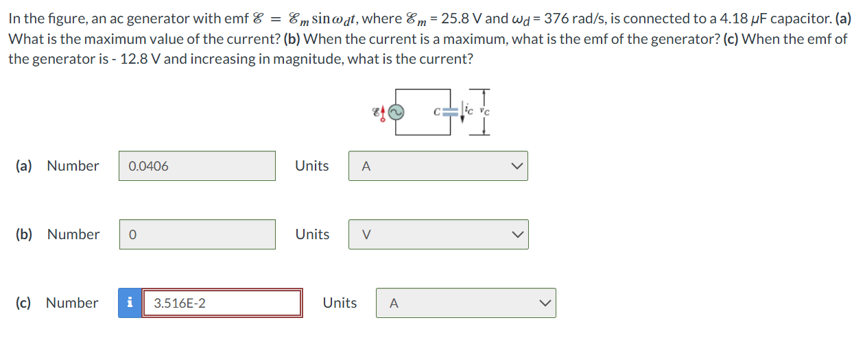 Solved In ﻿the figure, an ac ﻿generator with emf | Chegg.com