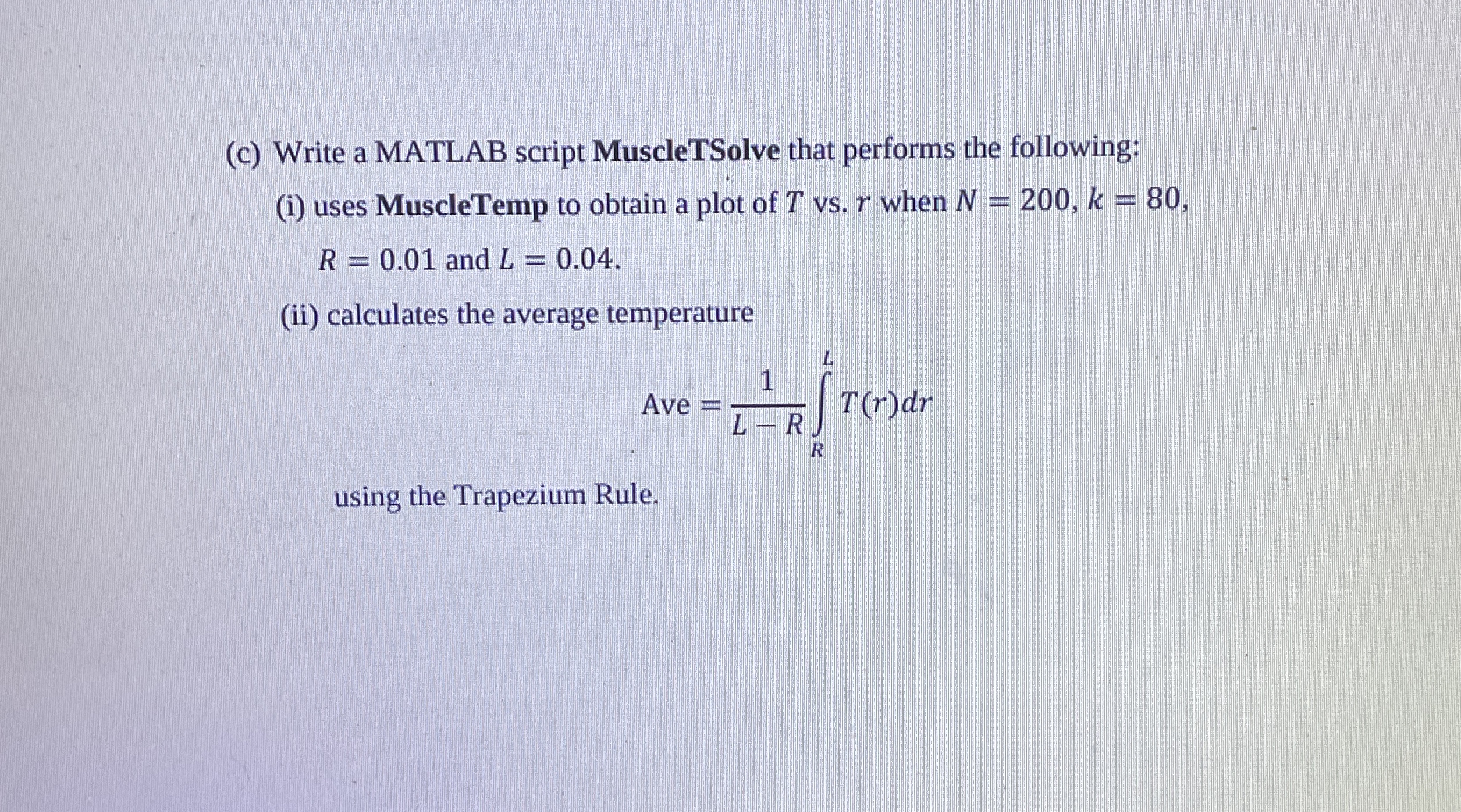 Solved C ﻿write A Matlab Script Muscletsolve That Performs 3150