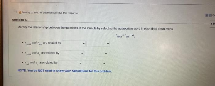 Solved Identify the relationship between the quantites in | Chegg.com