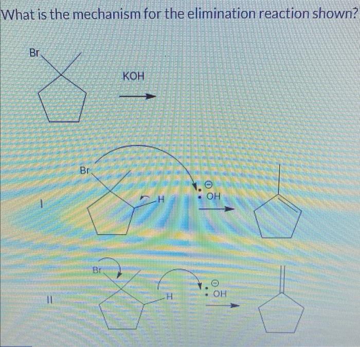 Solved What is the mechanism for the elimination reaction | Chegg.com