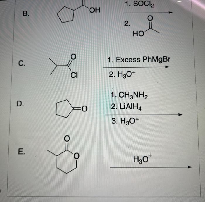 Solved Provide the missing major organic products, pay | Chegg.com