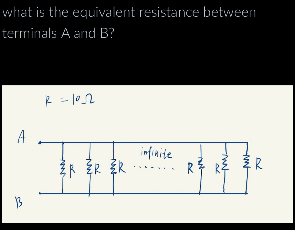 Solved what is the equivalent resistance between terminals A | Chegg.com