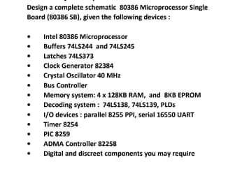 Solved Design a complete schematic 80386 Microprocessor | Chegg.com